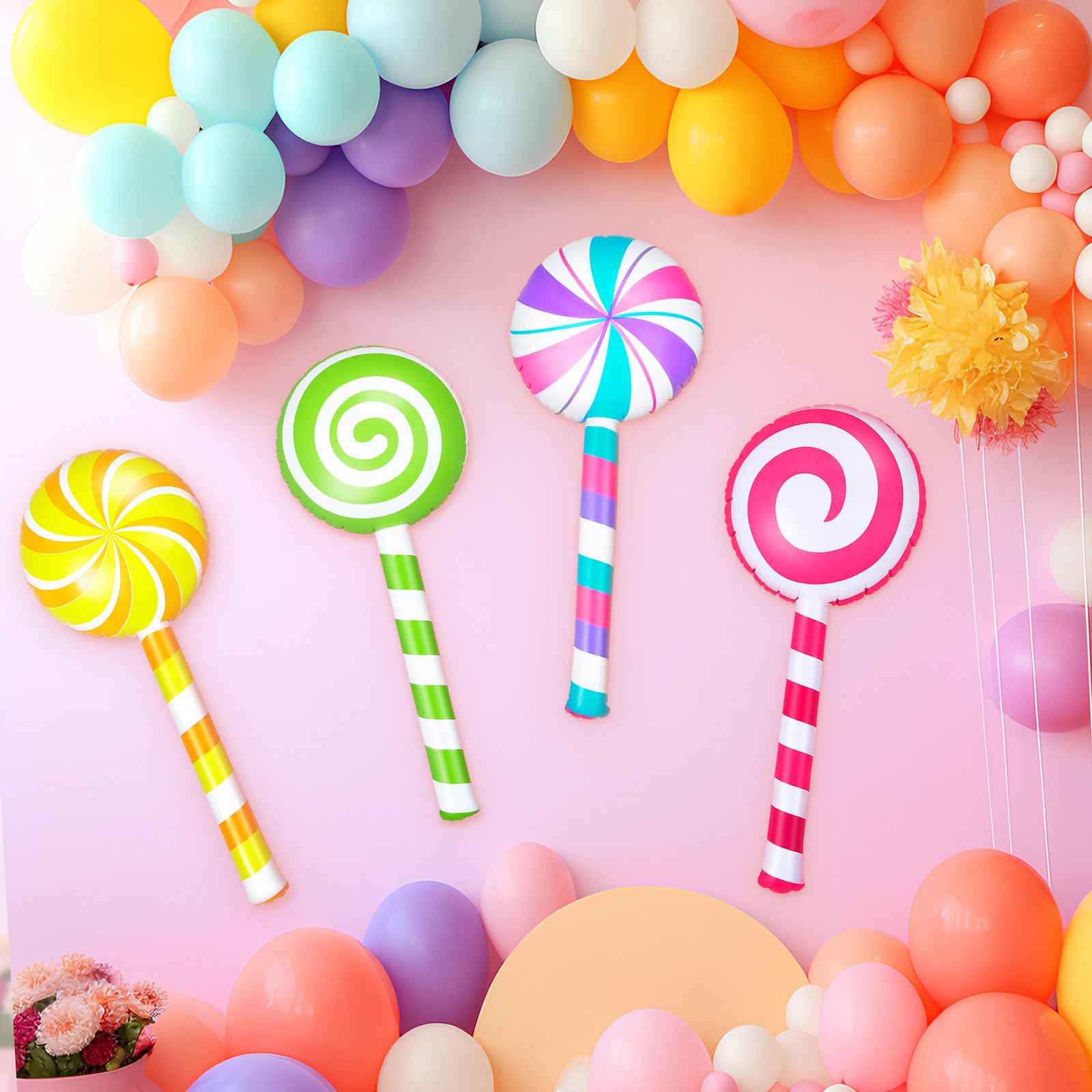 Snapklik.com : 8 Pcs Large Inflatable Lollipop 29.53 Inch Candyland ...