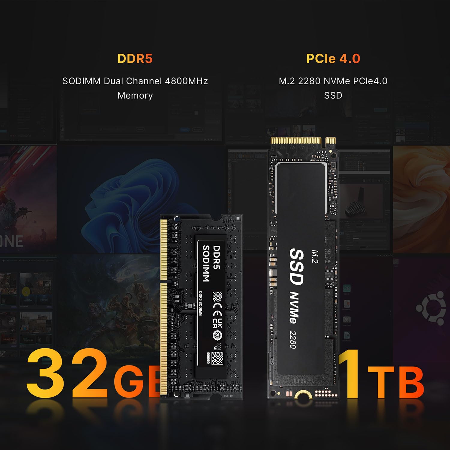 Snapklik.com : P3 Mini PC Gaming, AMD Radeon 680M Ryzen 9 6900HX 8C/16T ...