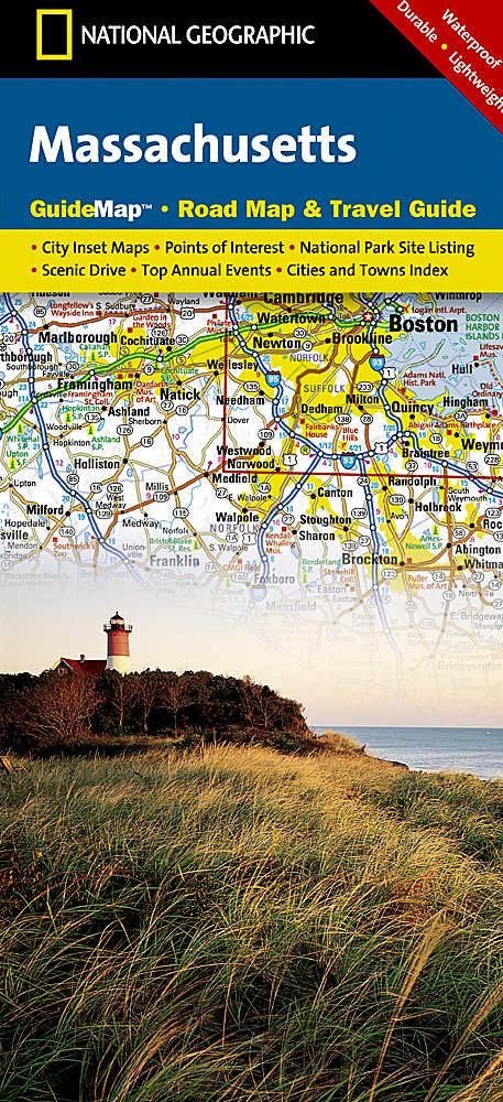 Massachusetts: State Guide Maps (National Geographic Guide Map) : Maps ...