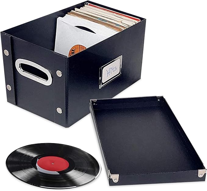 Snap-N-Store Vinyl 45 Record Box, for 45 RPM Vinyl Storage, 8.25 x 7.5 ...