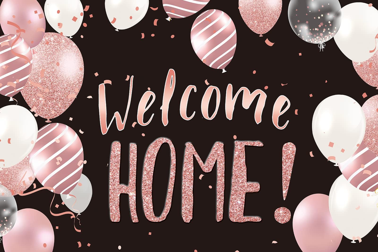Amazon.com : LOONELO Welcome Home Backdrop Banner Decorations with 70.8 ...