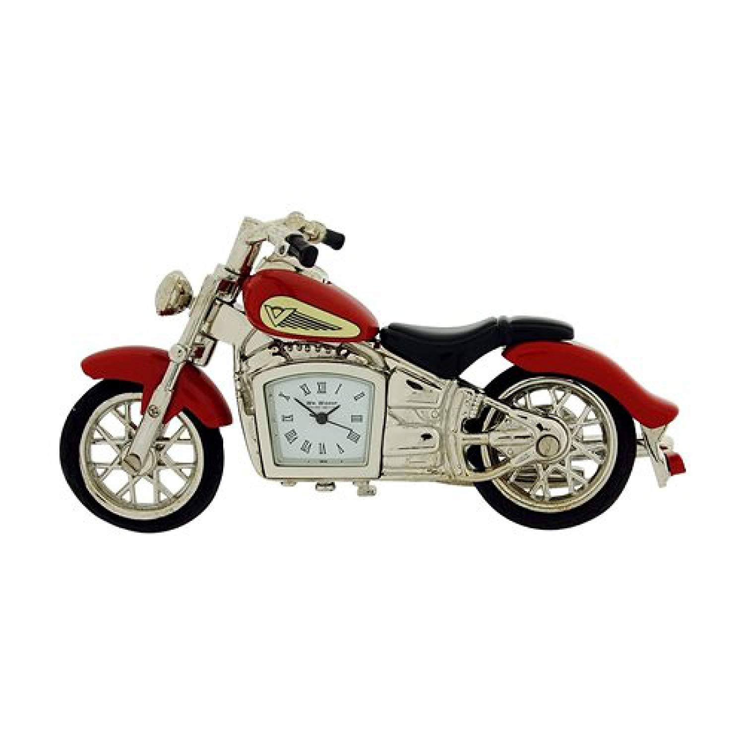 Miniature Red Indian Style Motorbike Novelty Collectors Clock - 9497Red ...