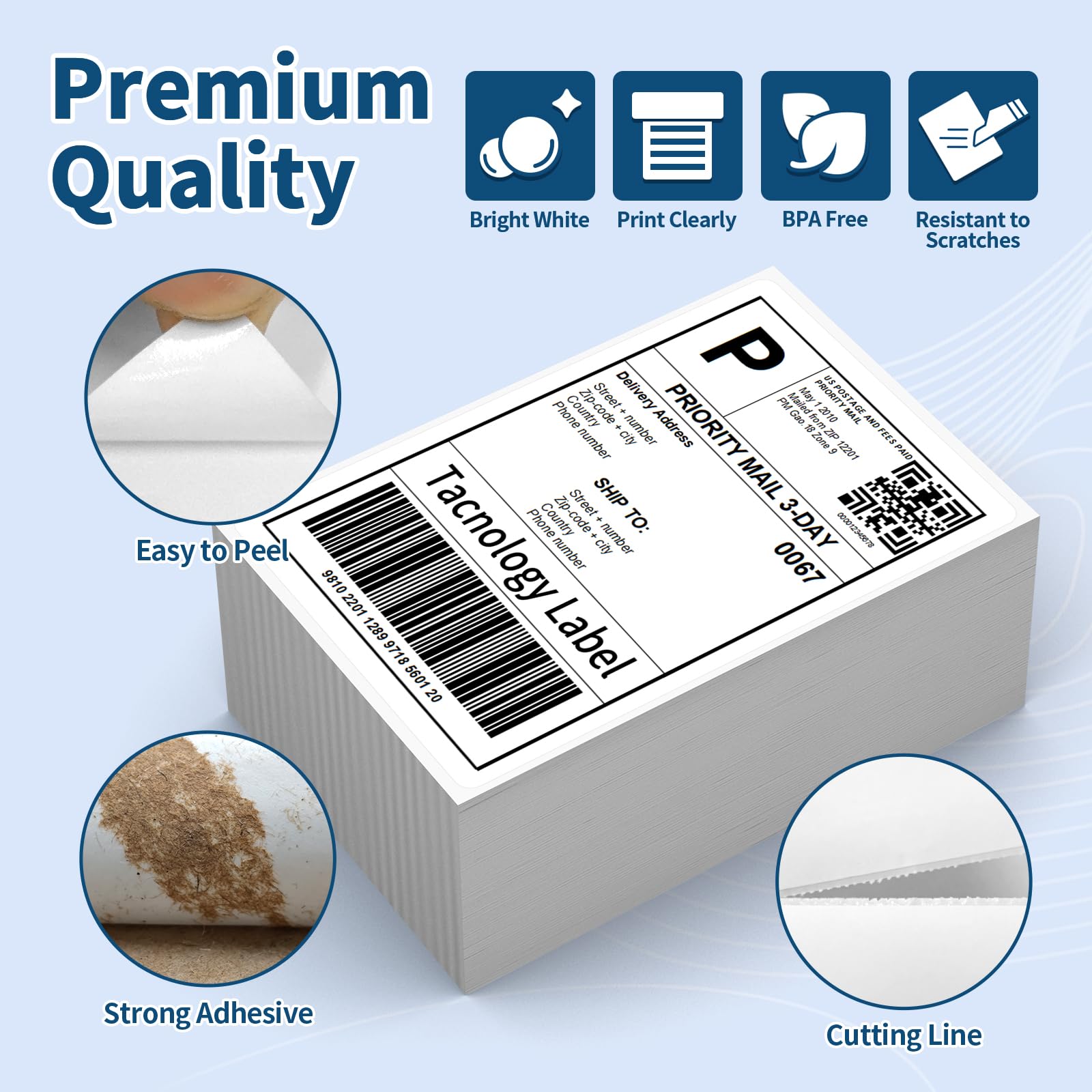 Snapklik.com : 4 Stacks Fanfold 4" X 6" Direct Thermal Labels ...