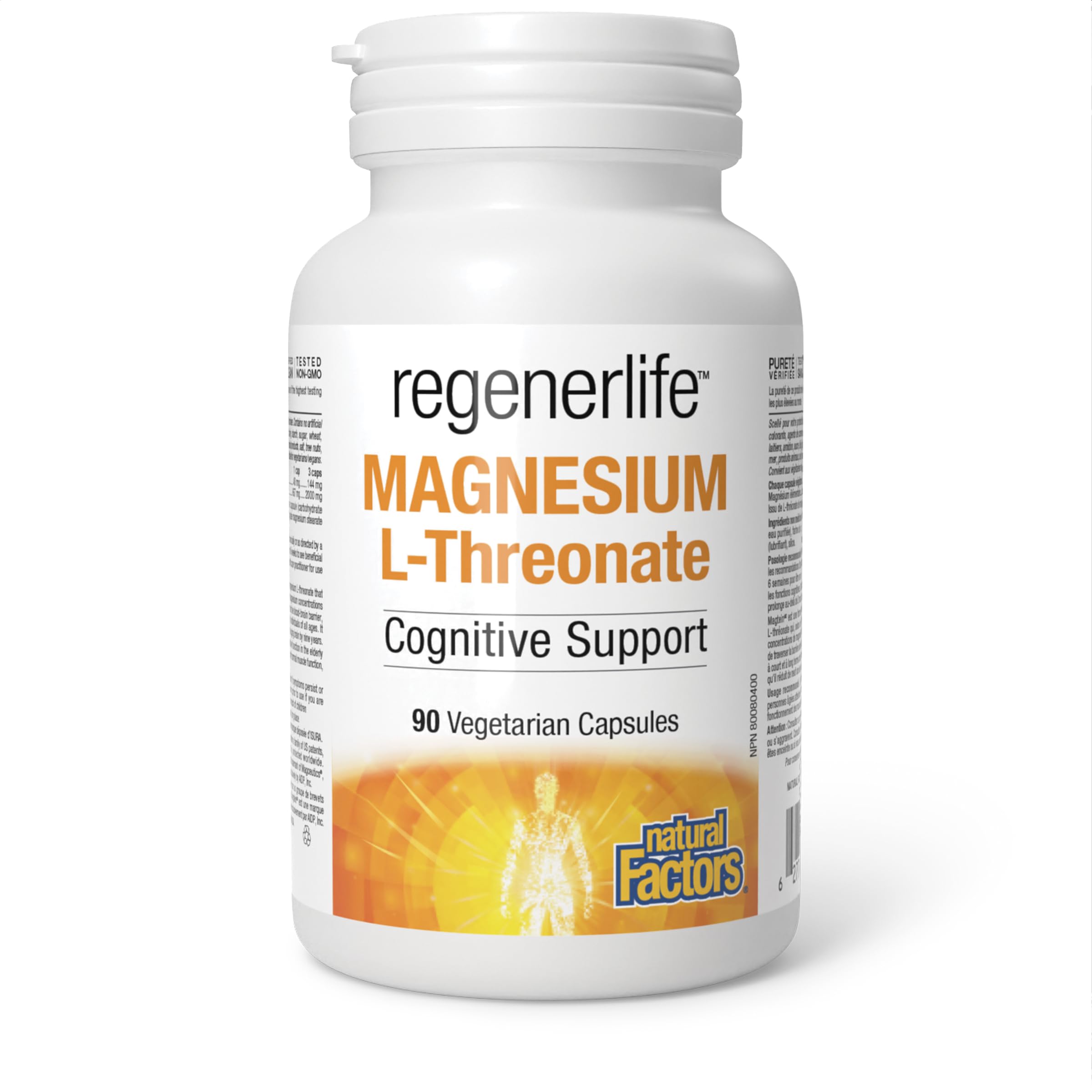 Natural Factors Regenerlife Magnesium L-Threonate, 90 vegetarian ...