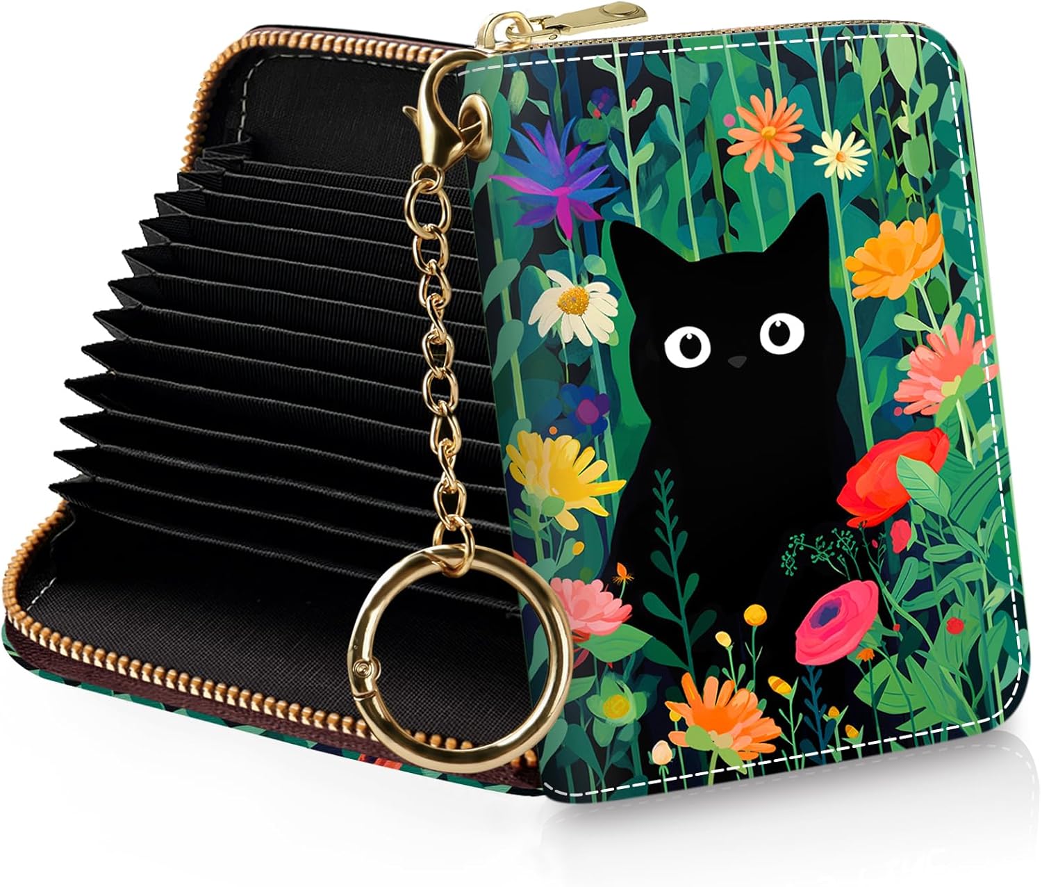 Amazon.com: Yonlevres Credit Card Holder for Women RFID Wallet, Flower ...