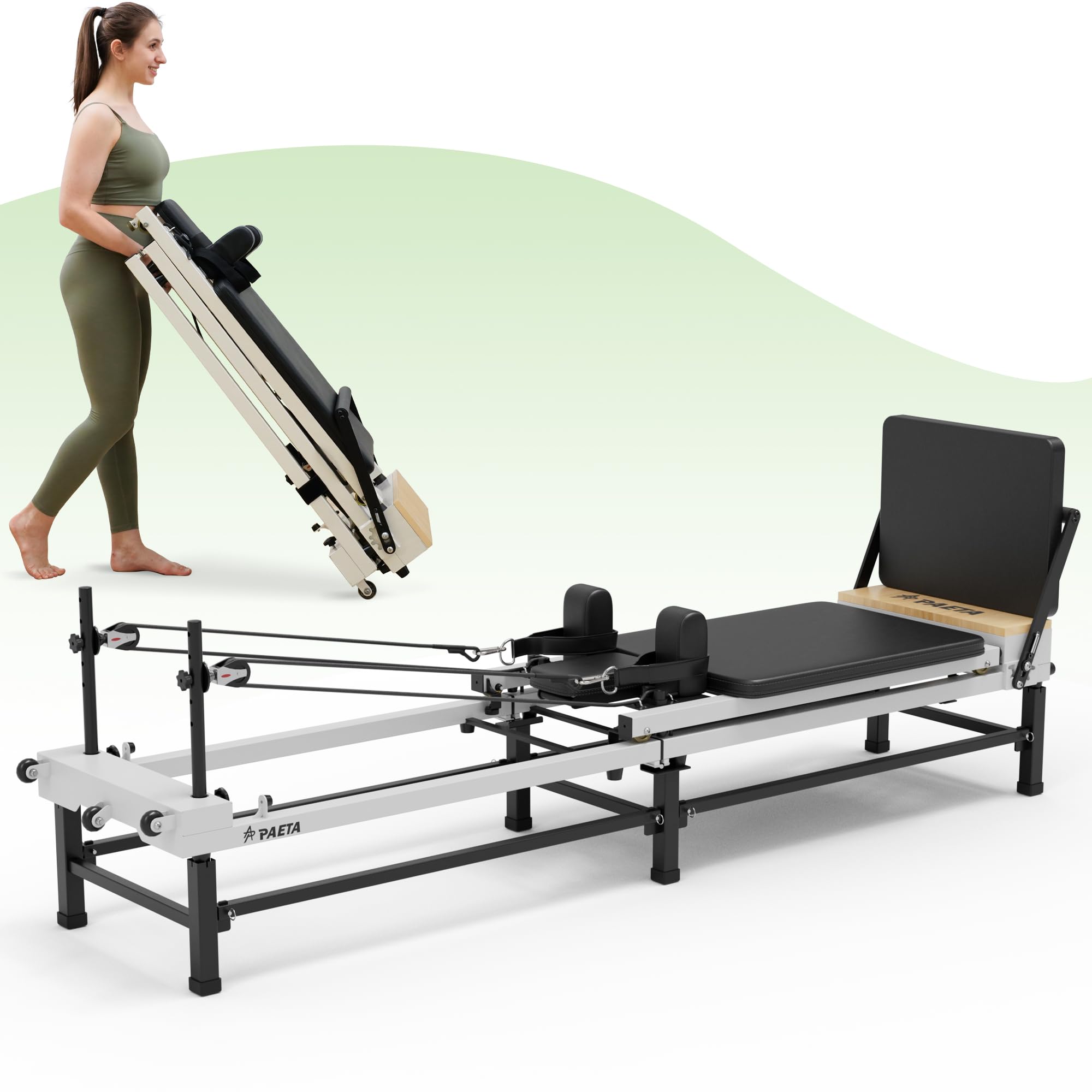 Amazon.com : PAETA Pilates Reformer, 91" Foldable Reformer Pilates ...