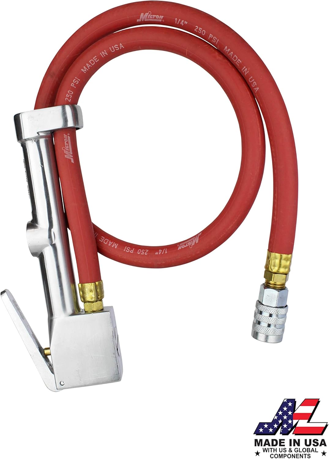 Amazon.com: Milton 502 Heavy-Duty Analog Tire Inflator with Pressure ...