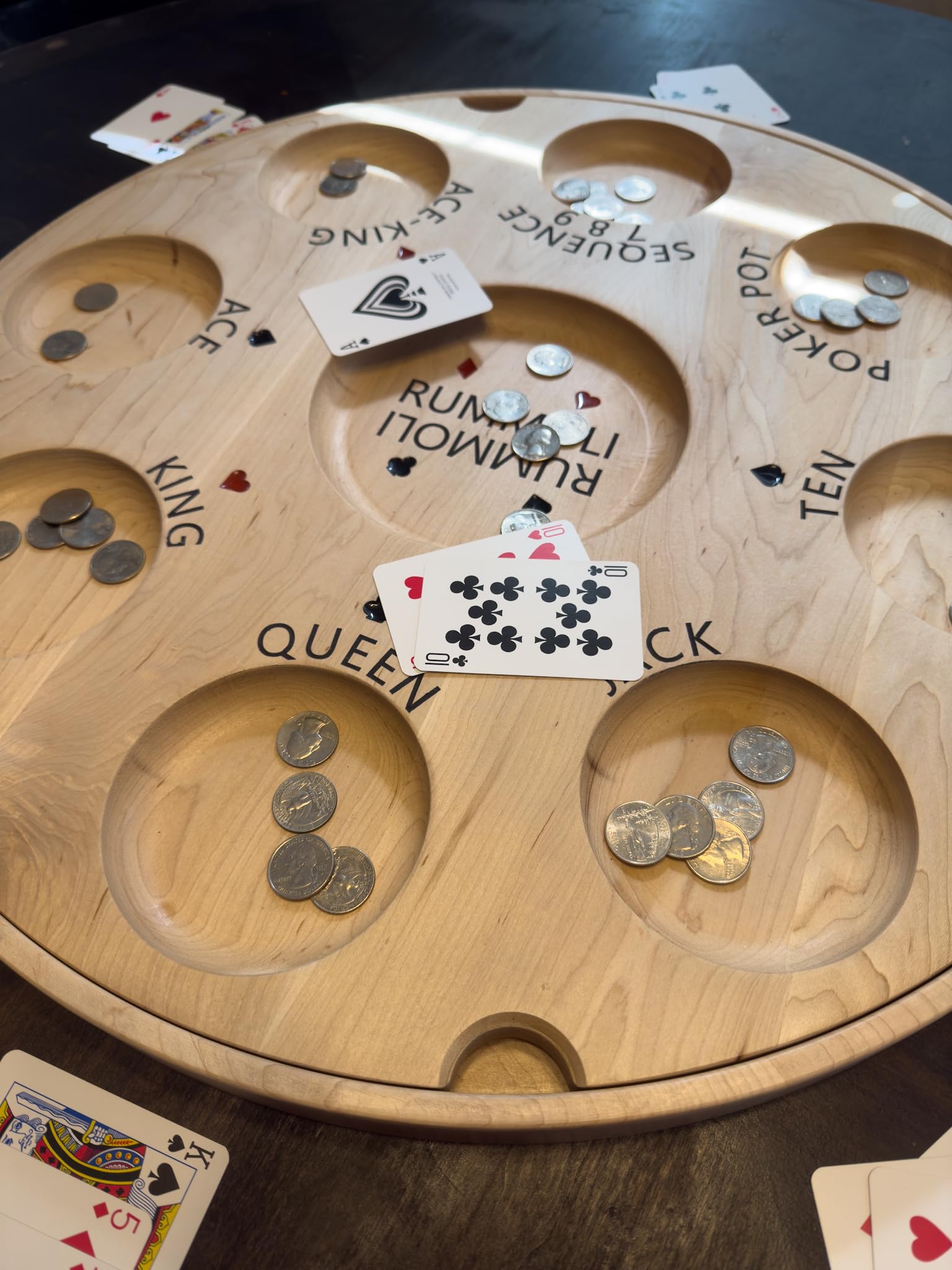 Amazon.com: Perfect Party Table Rummoli Maple Game Board Insert : Toys ...