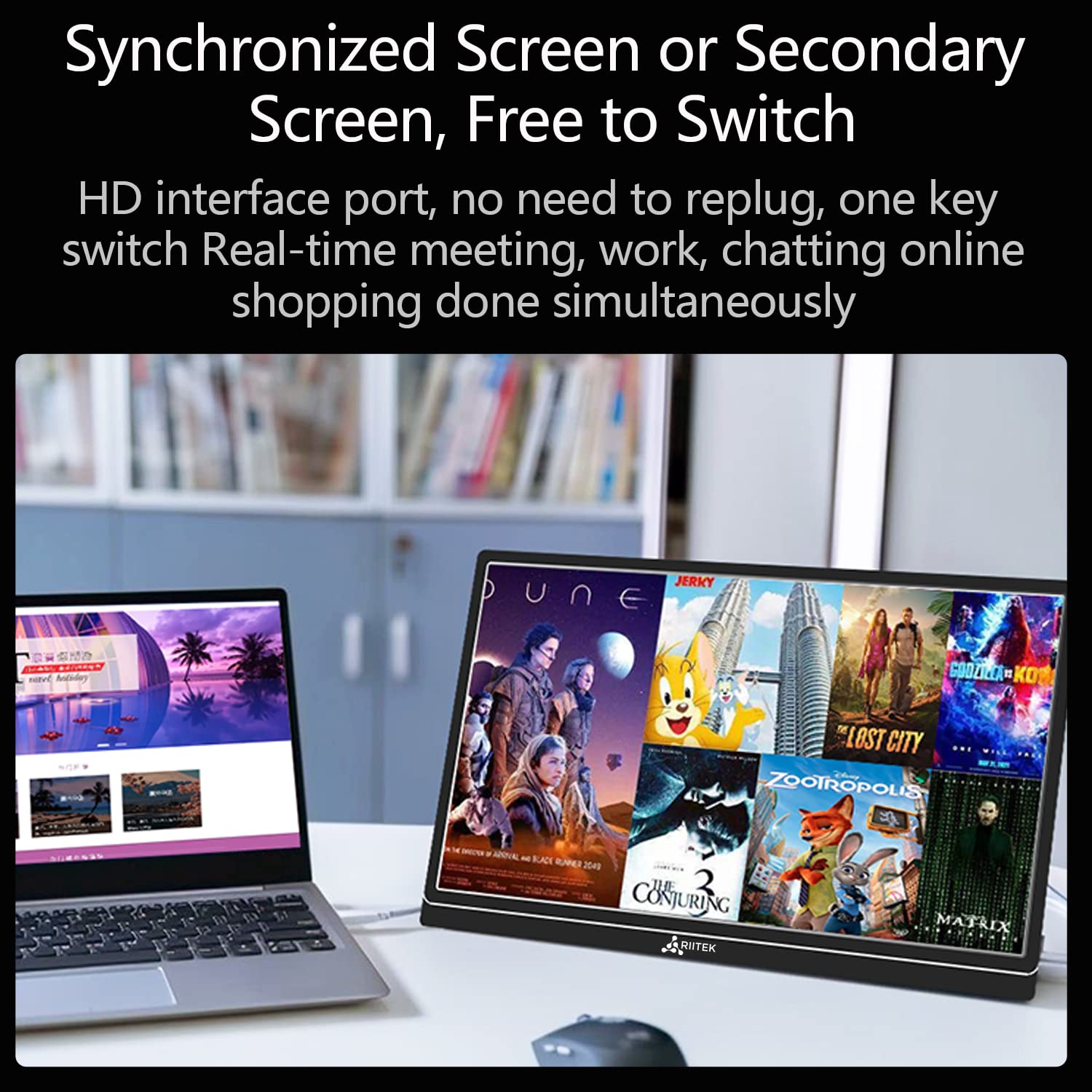 Buy RIITEK 15.6 Inch Portable Monitor 1920 X 1080 Fhd Ips Ultra Slim ...