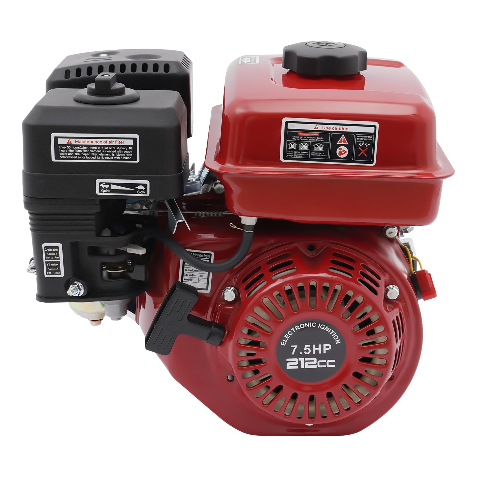 Amazon.com: DNYSYSJ Gas Engine Motor, 7.5HP 4-Stroke Gas Powered Engine ...