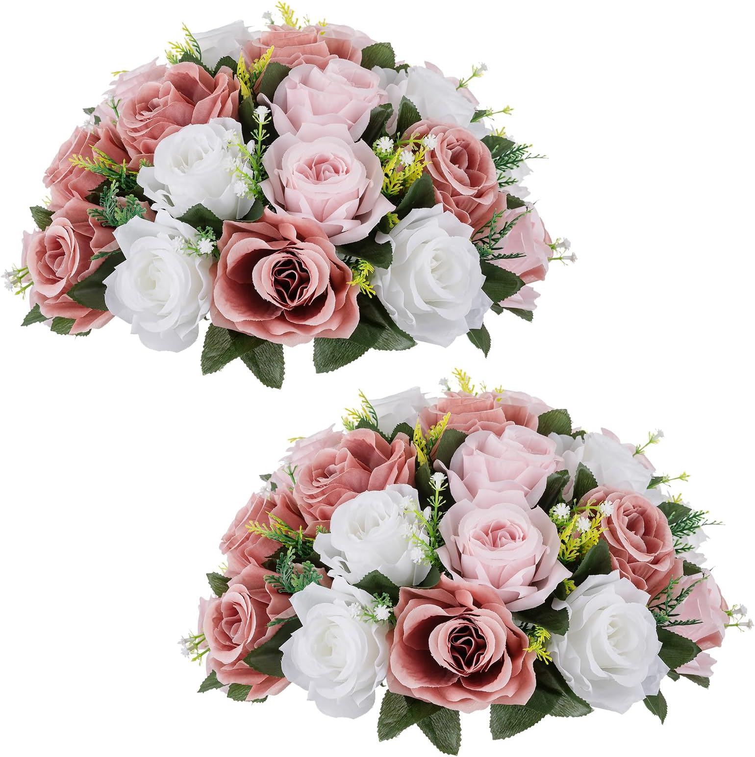 Amazon.com: 24in Diameter Flower Balls, Fake Flowers Roses Balls ...