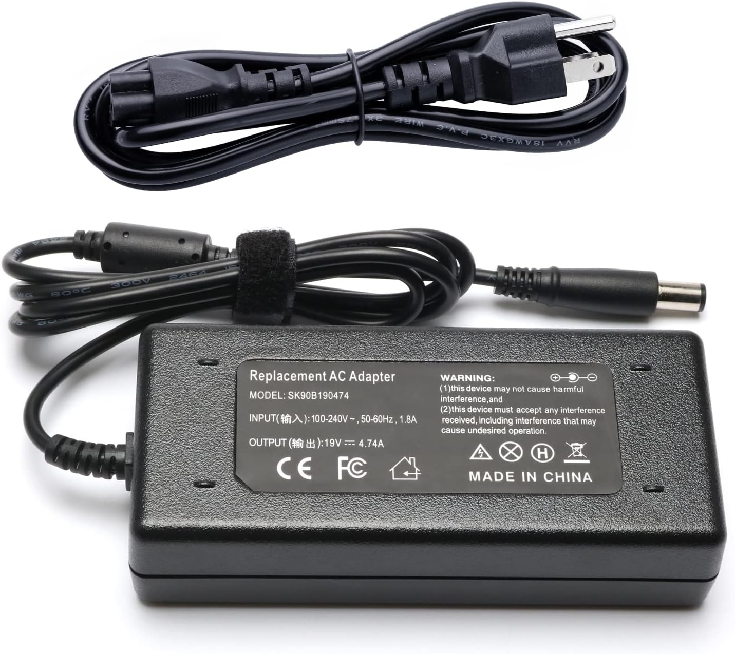 Amazon.com: 90W 65W Ac Adapter Power Cord for HP All-in-One Desktop 22 ...