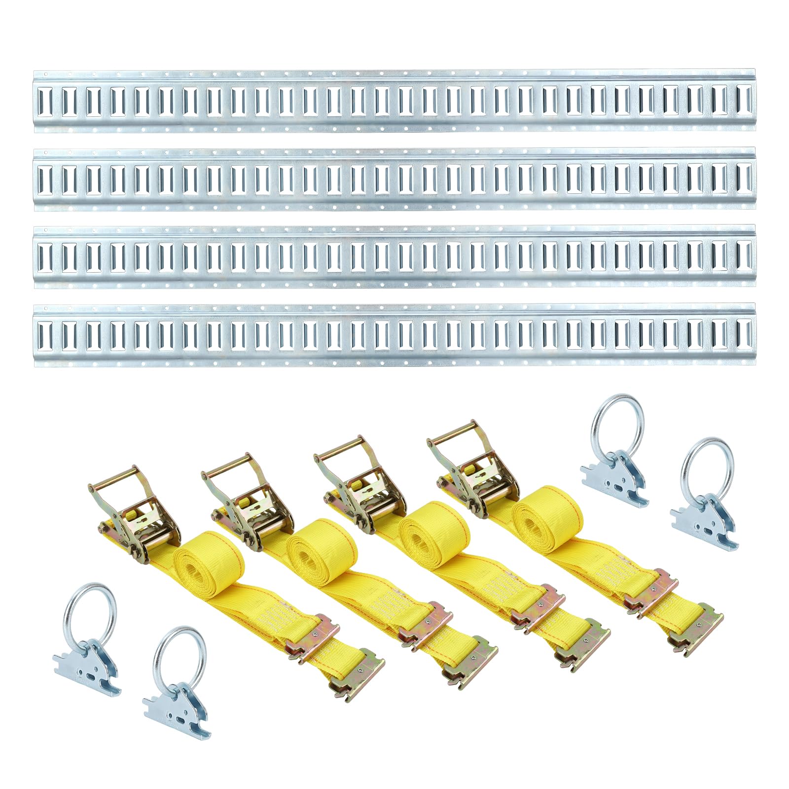 Snapklik.com : 12PCS 5FT E-Tracks Tie-Down Rail Kit, 4 Pack E Track ...
