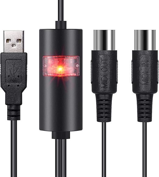 Amazon.com: LiDiVi MIDI to USB Interface MIDI Cable with Input&Output ...