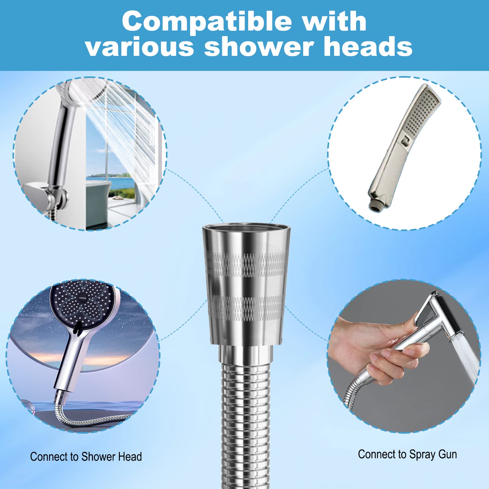 Snapklik.com : Shower Hose, 79 Inches Shower Hose Extra LongSuperior ...