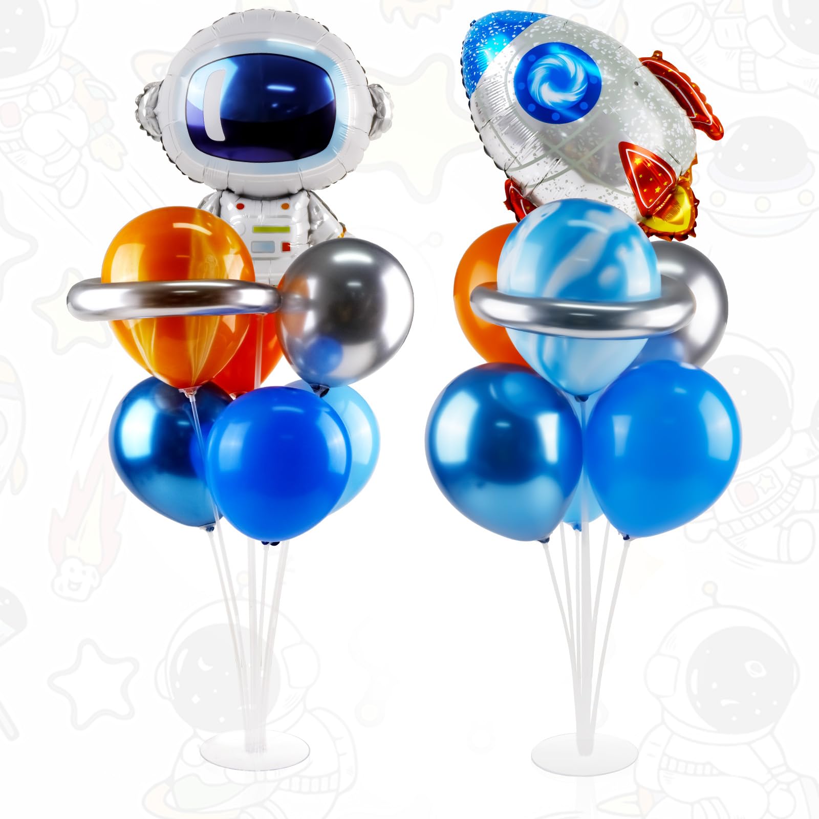 Amazon.com: Astronaut Balloons Table Centerpiece, 2 Sets Outer Space ...