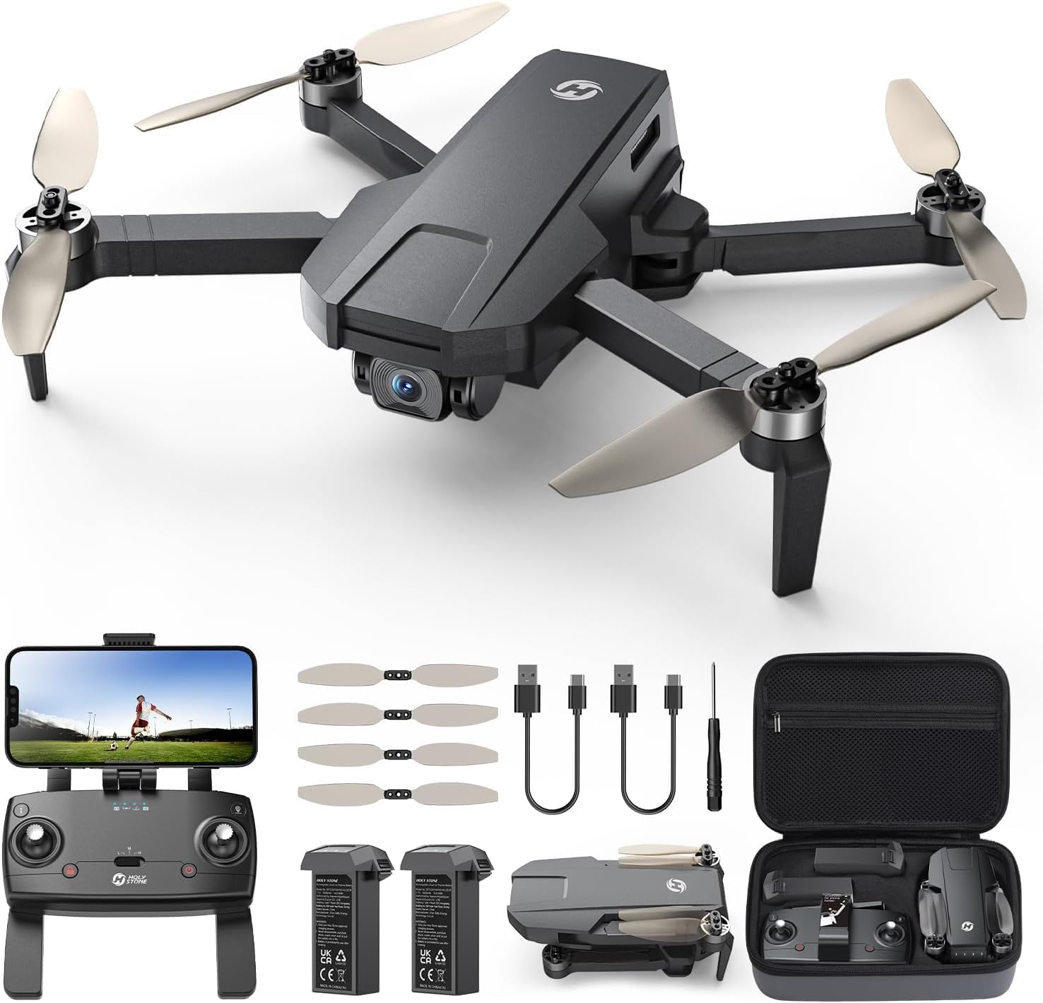 Holy Stone HS720S Drone with 4K UHD Camera for Adults, 2 Batteries 42 ...