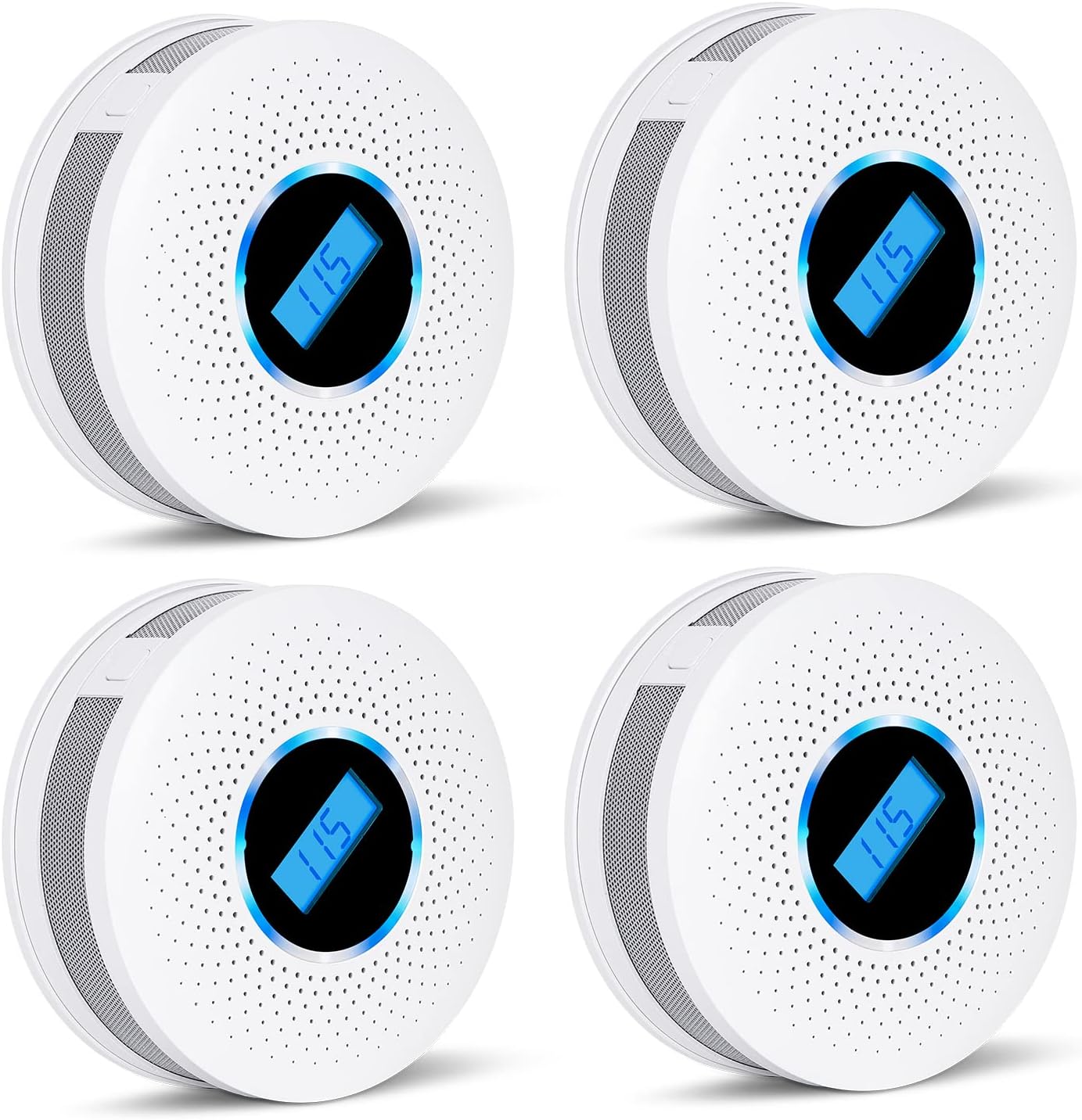 Smoke and Carbon Monoxide Detector Combo with Sound Warning and LCD ...