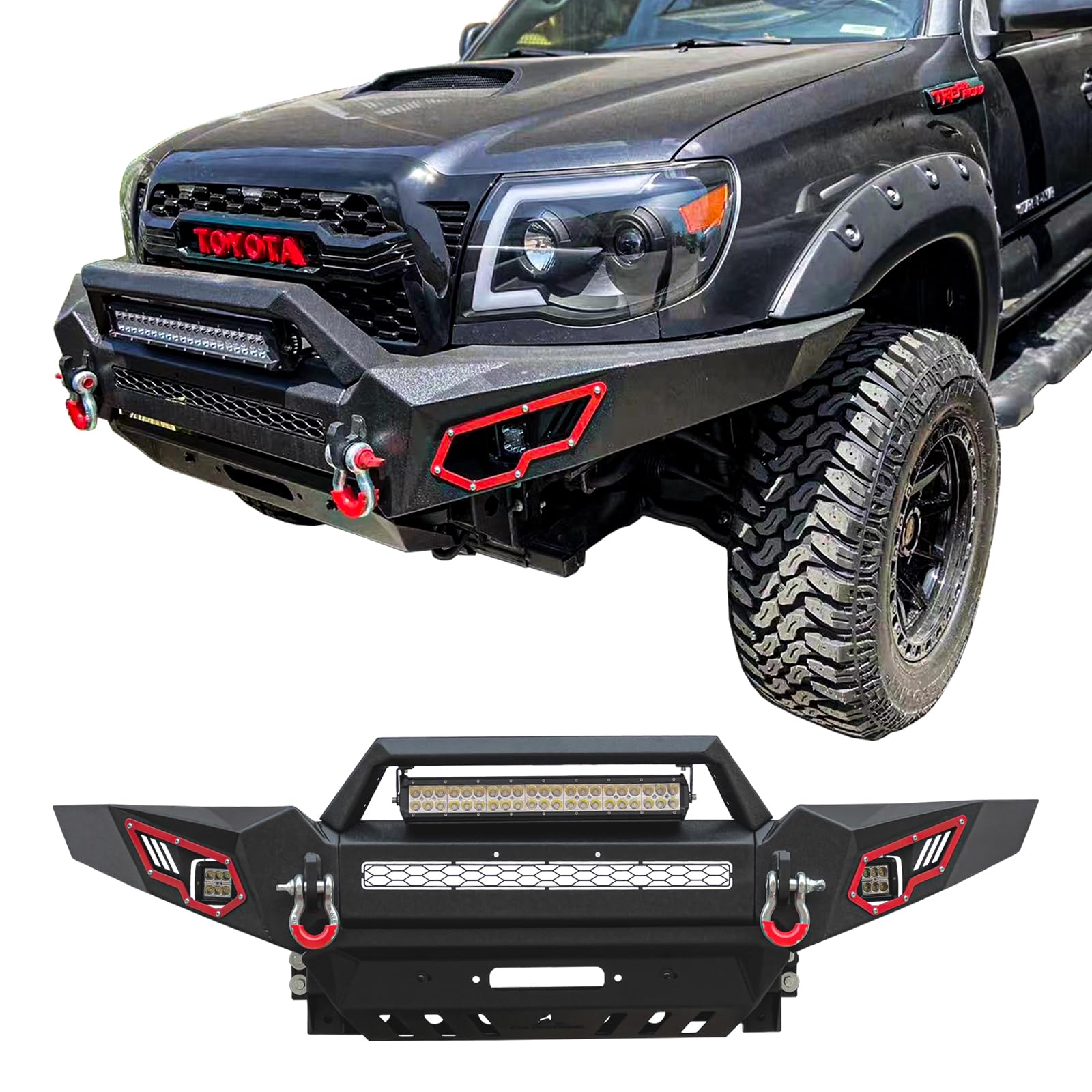 IIIREENO - Parachoques delantero para Toyota Tacoma 2005-2015 (2ª ...