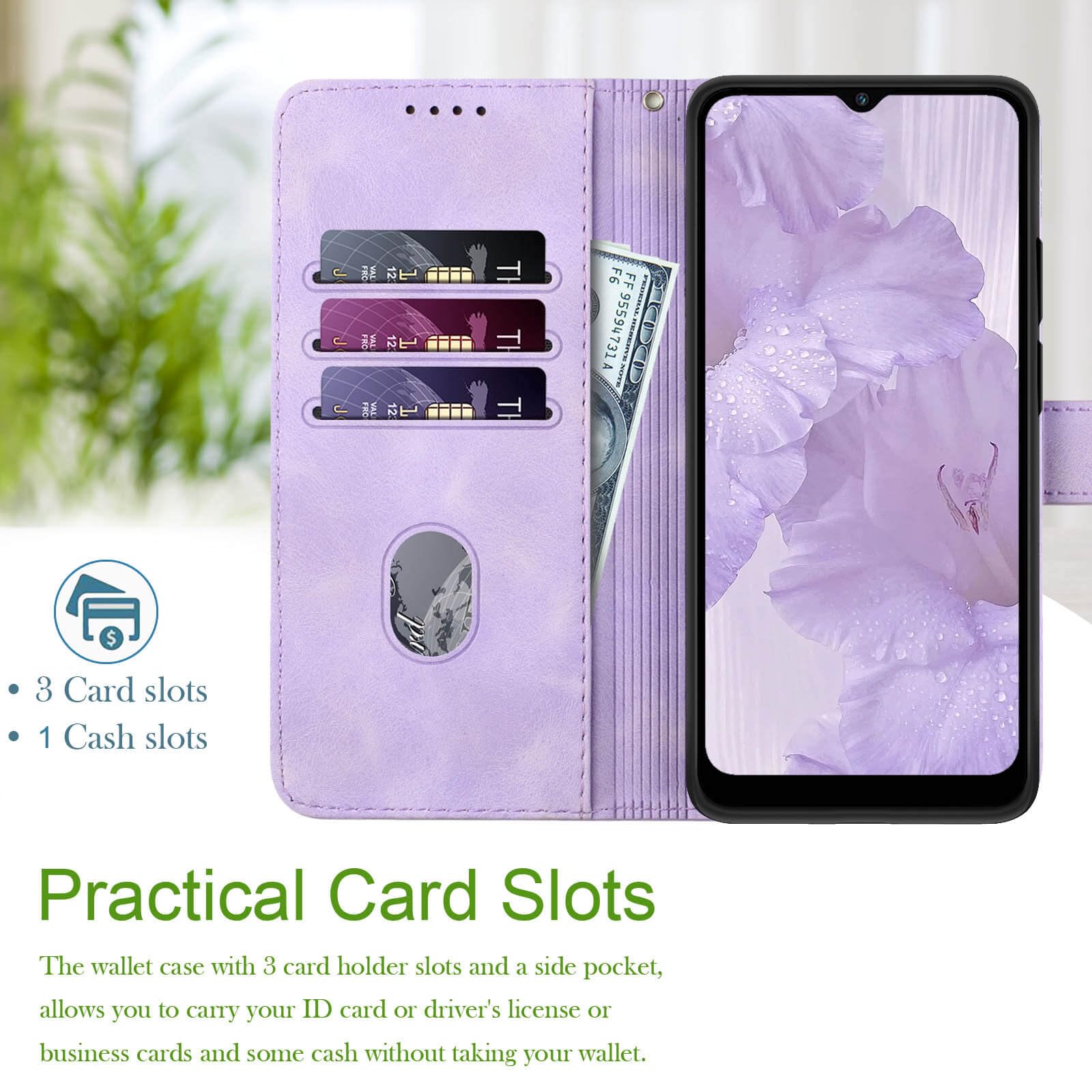 Snapklik.com : JHWVVTF A03s Case Wallet,for Samsung Galaxy A03s Phone Case,Card Holder Leather ...