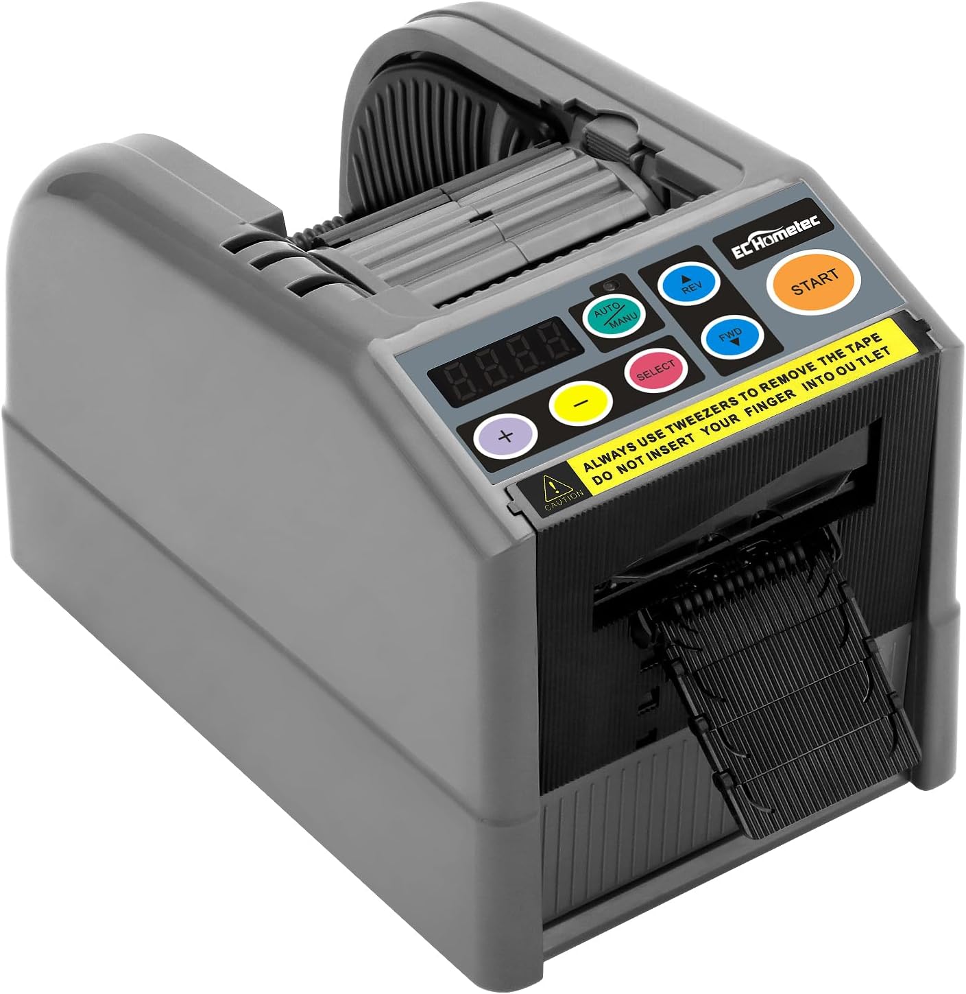 Amazon.co.jp: EC Hometec 電動 オート テープカッター 業務用 自動テープディスペンサー 多機能 電動テープカッター マスキングテープ対応 2本カット対応 メモリー機能 ...