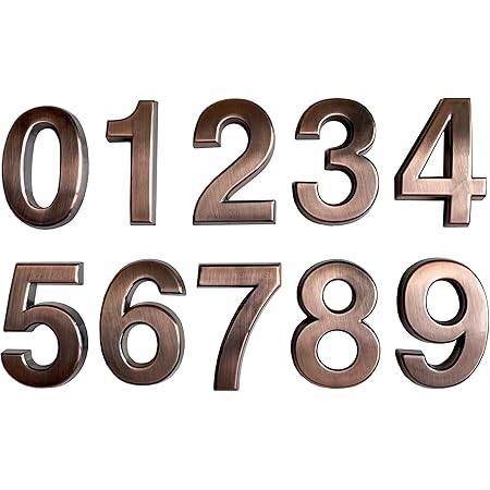 Amazon.com: Self Adhesive Mailbox Numbers, 2 Inch Bronze Door Numbers ...