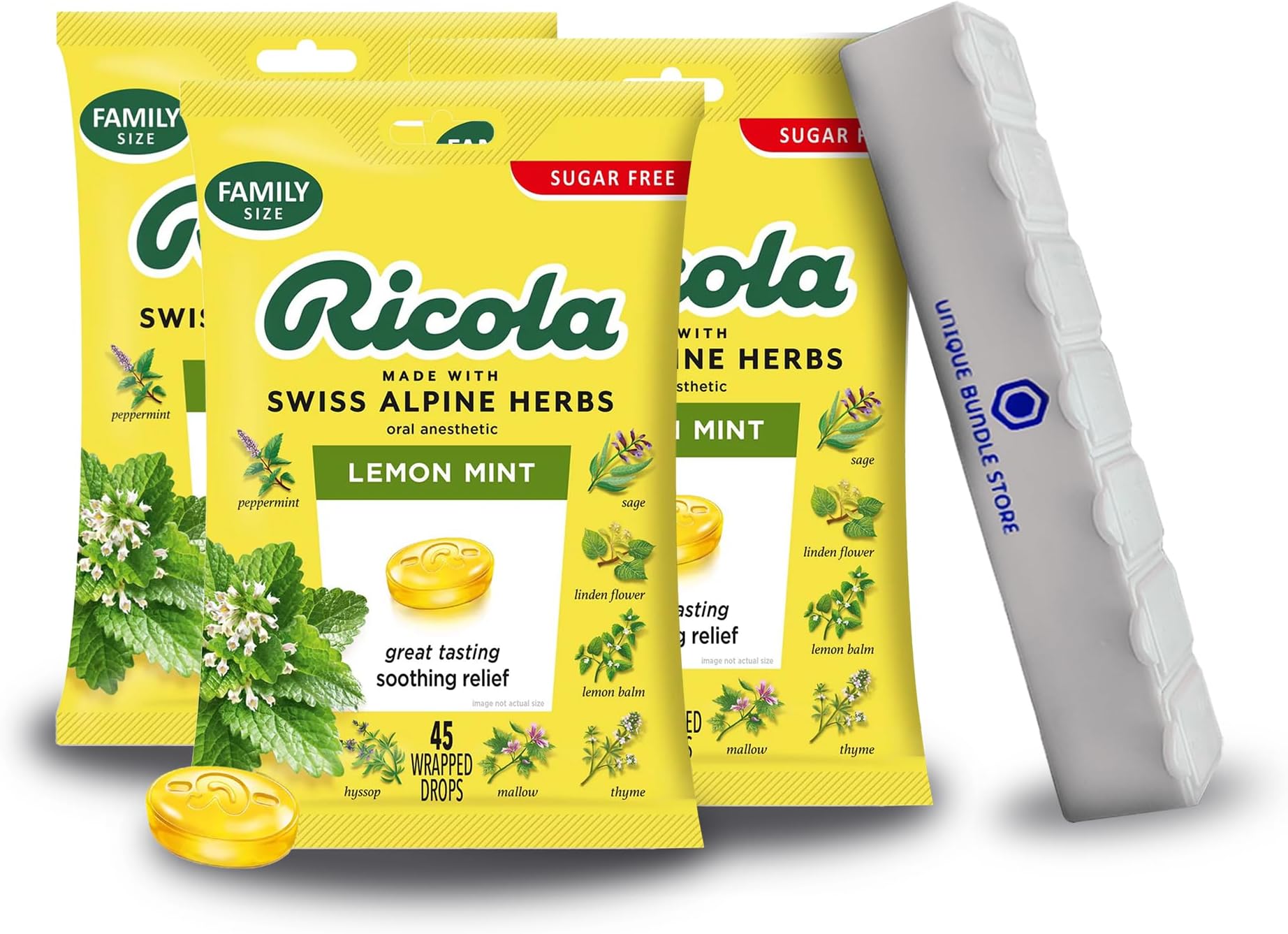 Amazon.com: Unique Bundle Store Ricola Lemon Mint Sugar Free, Throat ...