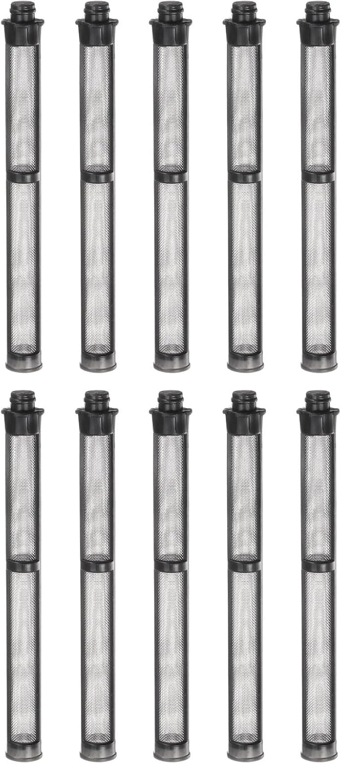 uxcell 10 Pcs 60 Mesh Airless Spray Gun Filter 110mm Length, 10mm ...