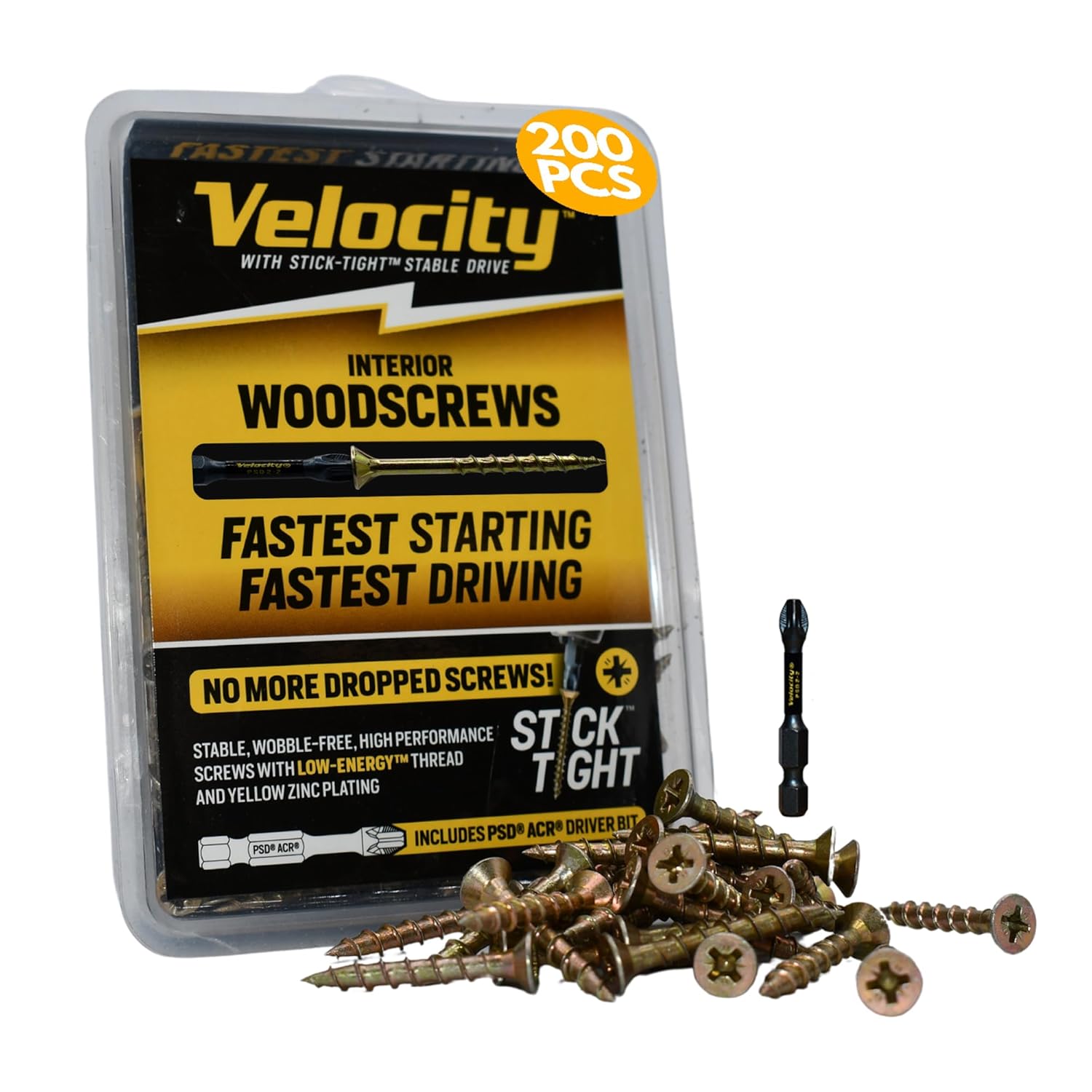 Velocity Interior Wood Screw DIY Pack – 200 Furniture Wood Screws ...