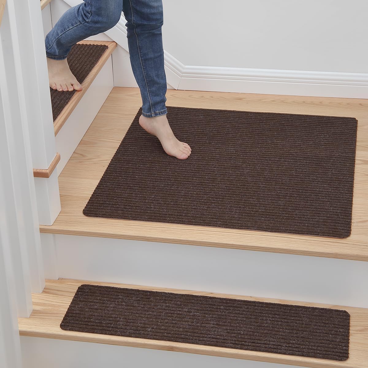 MBIGM 8" X 30" (15 in Pack) Non-Slip Carpet Stair Treads & Carpet Stair ...