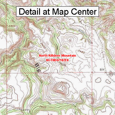 Amazon.com: USGS Topographic Quadrangle Map - North Killdeer Mountain ...