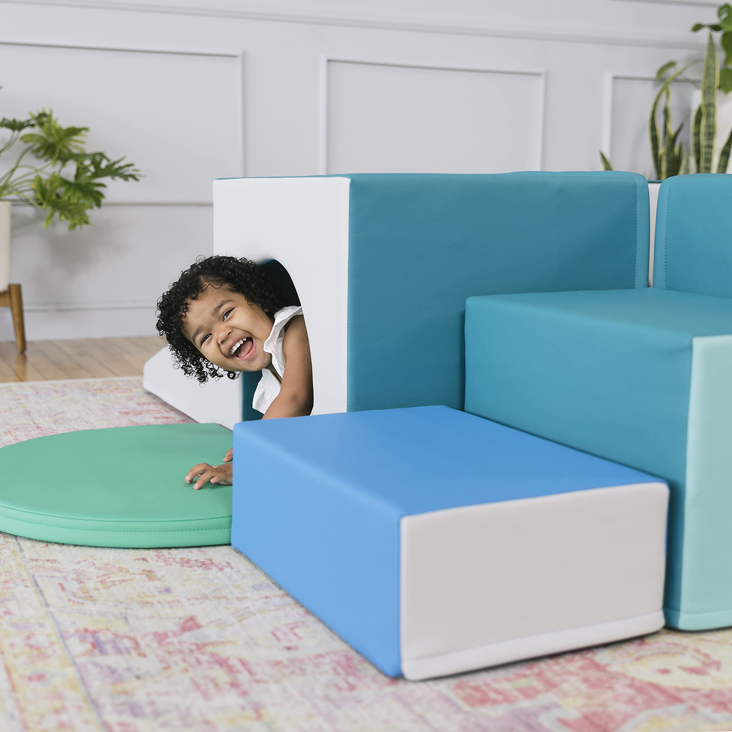 ECR4Kids SoftZone Four Tunnel Maze, Jumbo Foam Climber for Safe Active ...