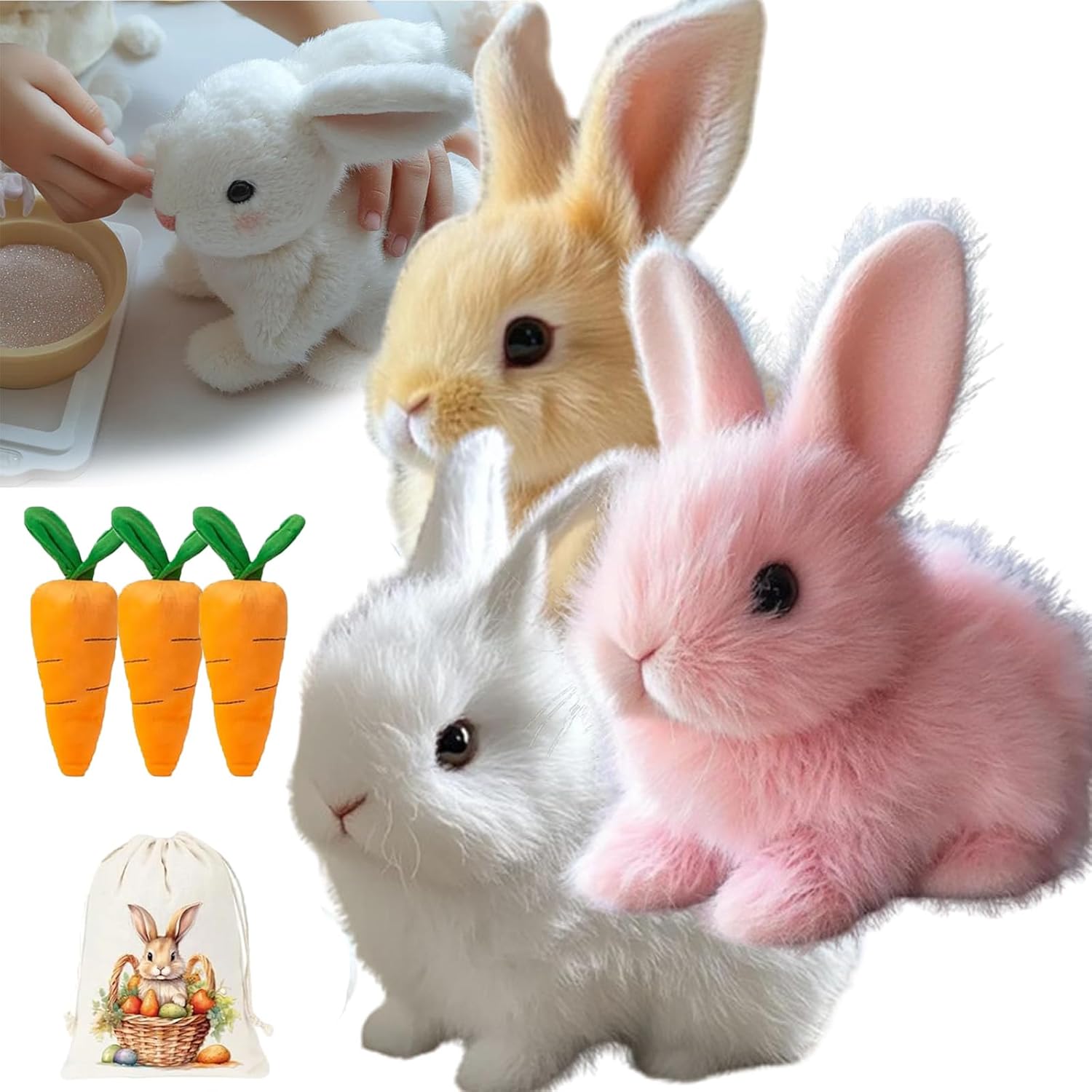 Amazon.com: Fafcut BunnyPal, Petsboro Bunny Pal, Bunny Realistic Bunny ...