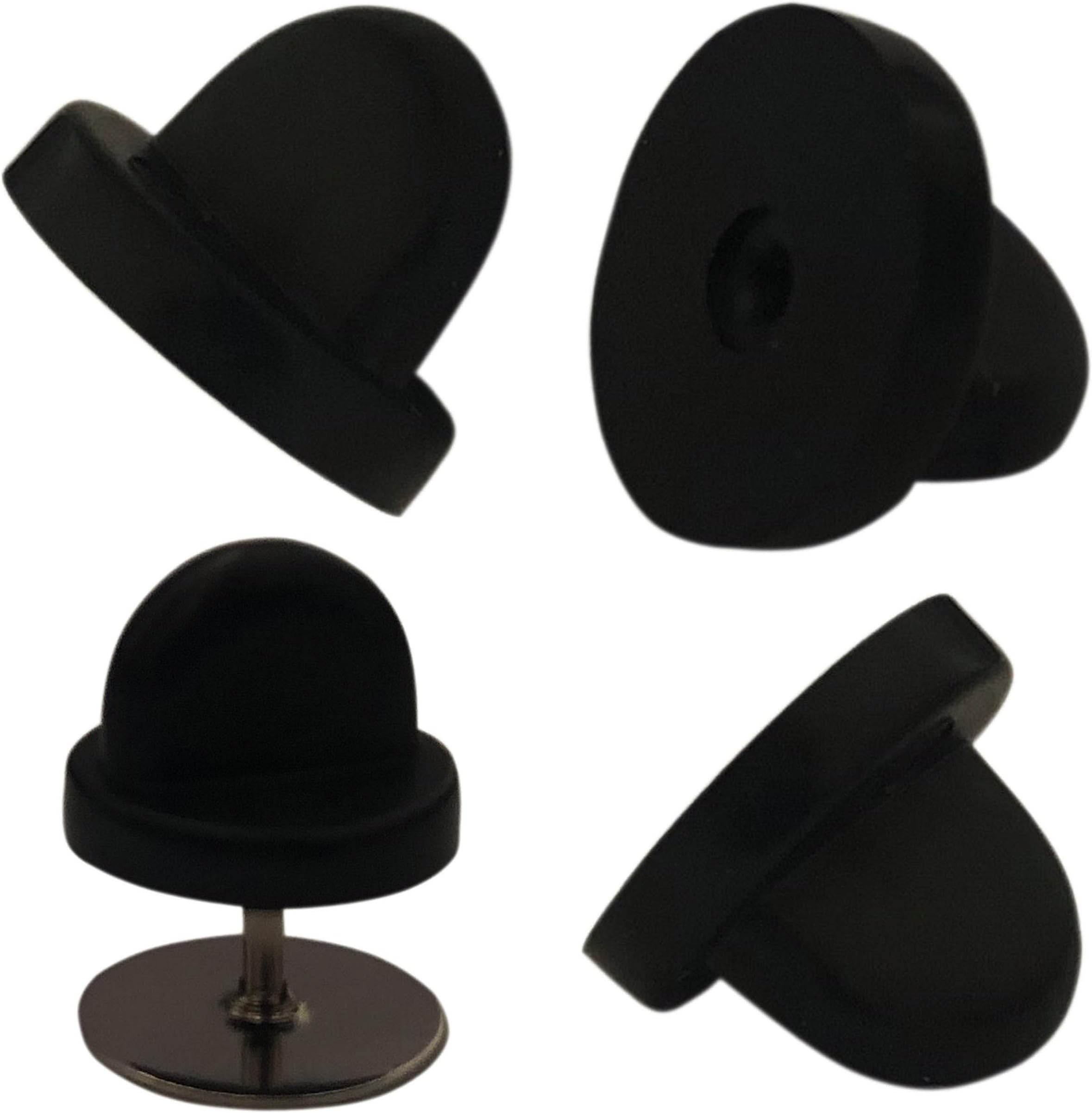 50pcs PVC Rubber Pin Backs Butterfly Clutch Backings Pin Cap Keepers ...