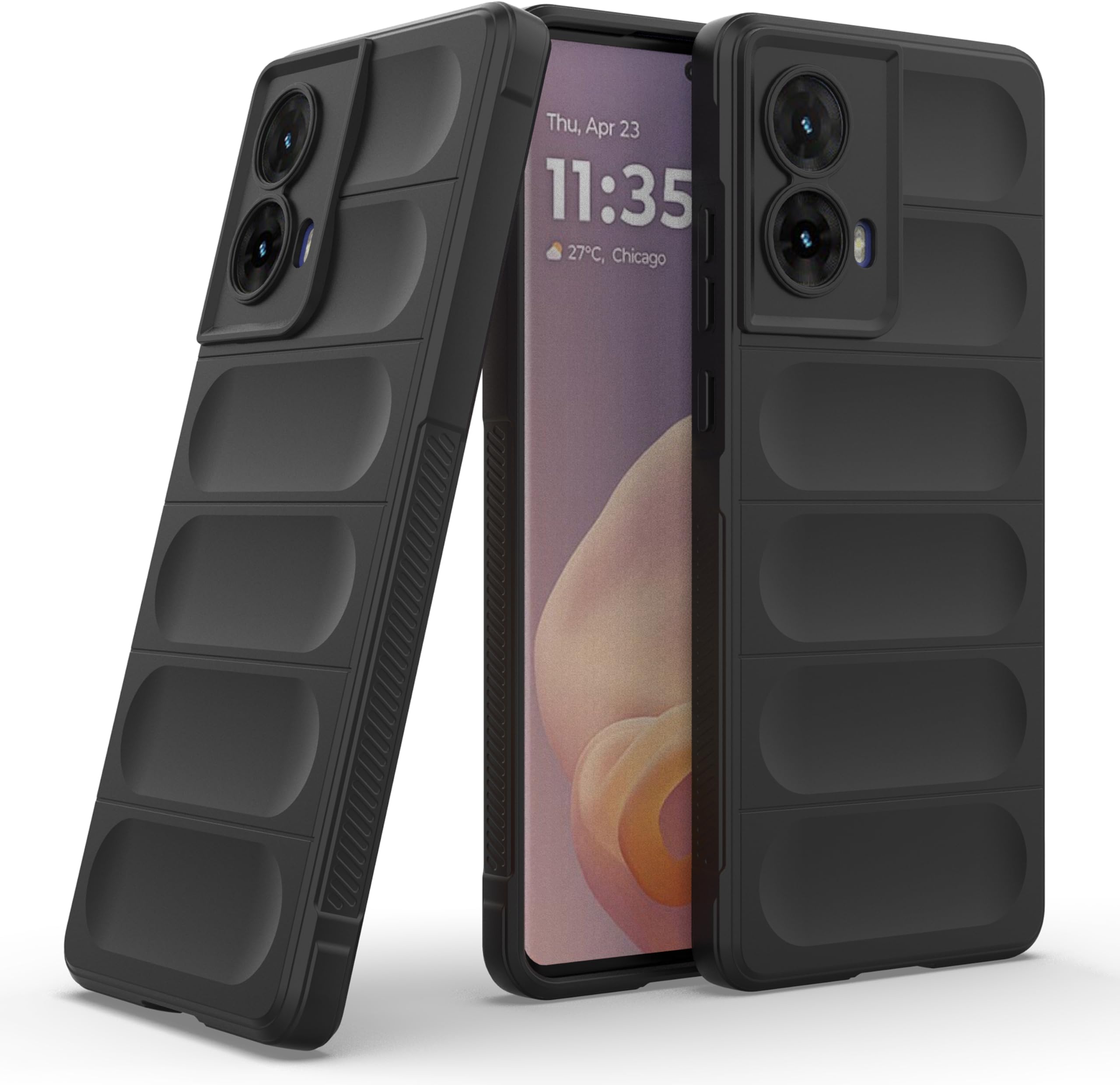 SPAZY CASE® Moto G85 5G Back Cover | Rubber Case with Soft Silicone ...