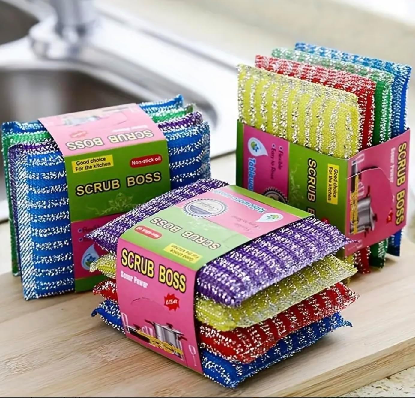 Amazon.com: Kitchen Sponge Hundred Cleaning Cloth Rag Scrub King ...