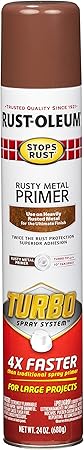 Rust-Oleum 353346 Stops Rust Turbo Rusty Metal Primer Spray, 24 oz ...