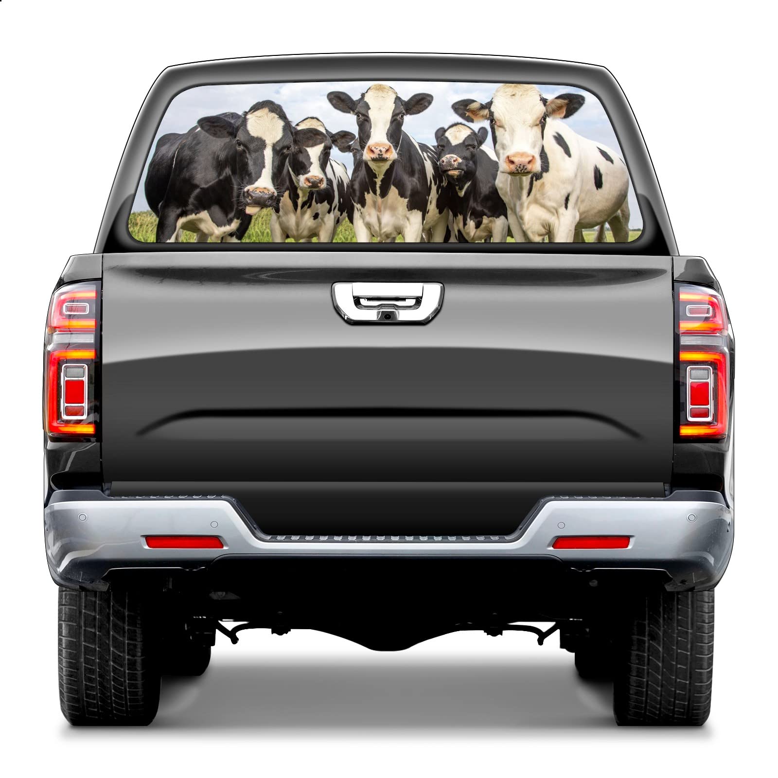 Amazon.com - Truck Rear Window Graphic Decals A Herd of Cows in The ...