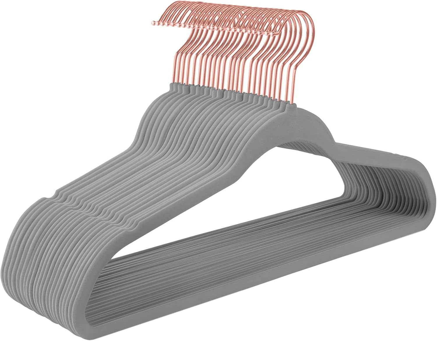 Amazon.com: Premium Velvet Hangers Rosegold Nonslip,Heavy Duty,Clothes ...