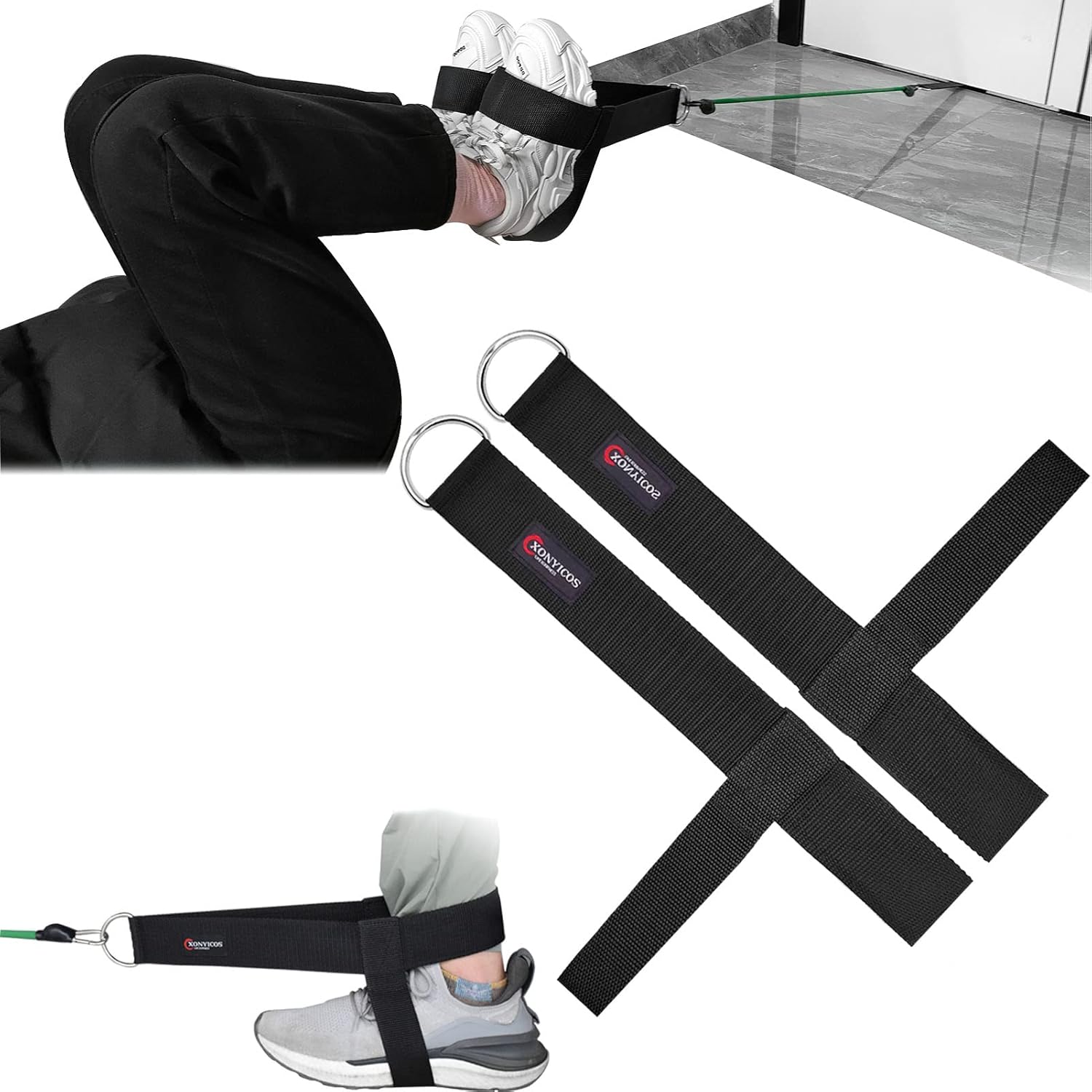 Amazon.com : XonyiCos Ankle Straps Leg Attachment for Cable Machine for ...