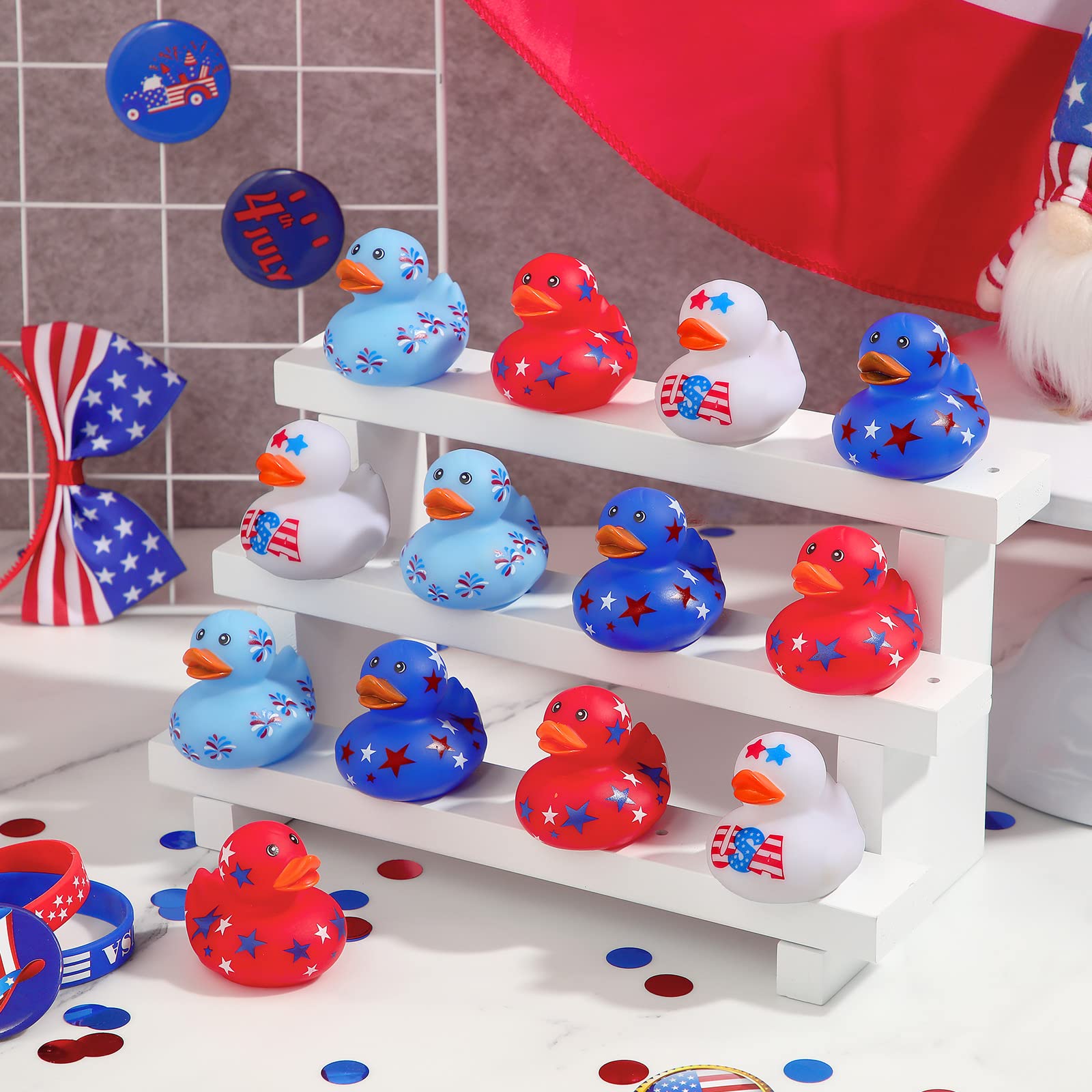 Snapklik.com : Jerify 120 Pcs 2 Inch Patriotic Rubber Ducks Summer ...
