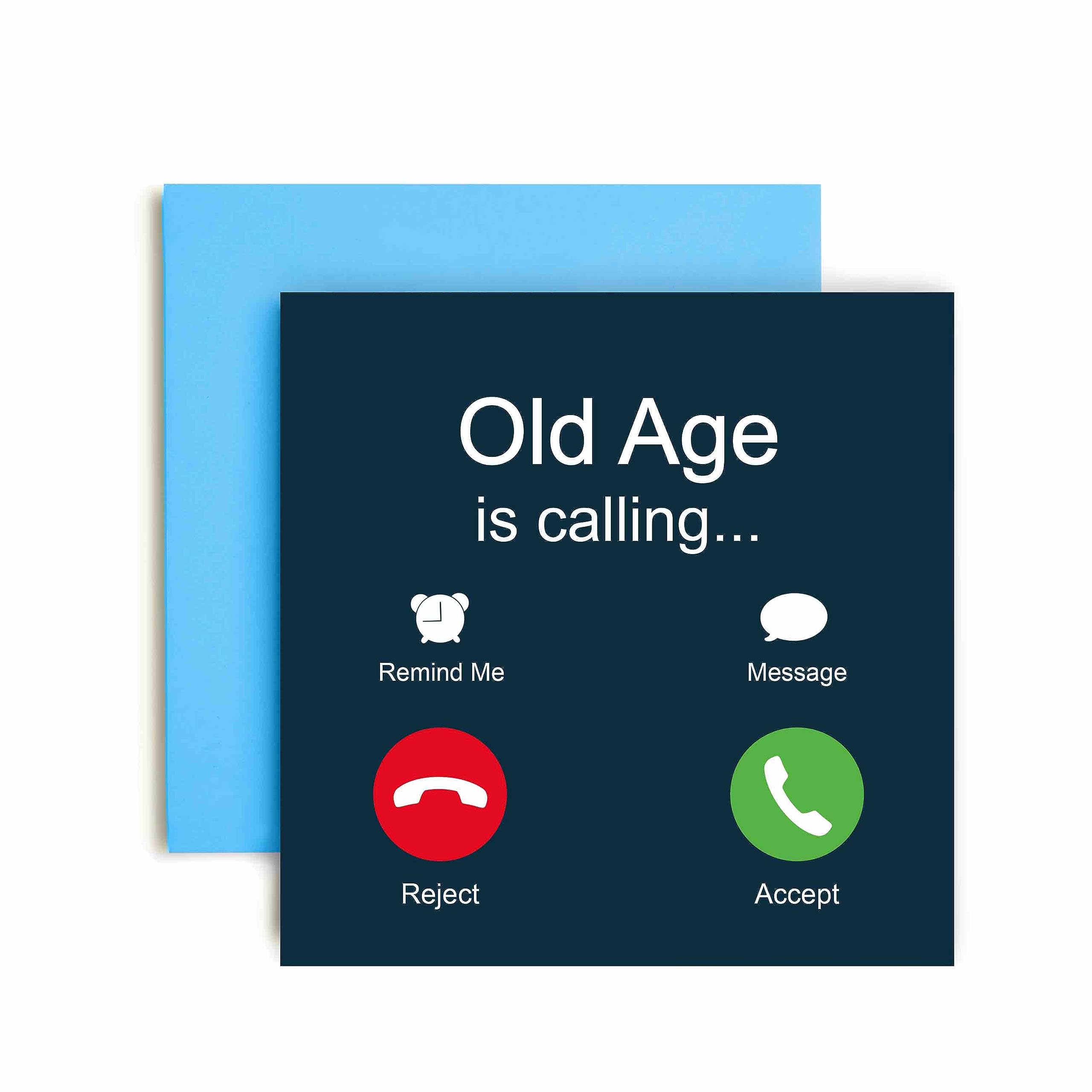 Amazon.com : Huxters Birthday Cards for Men – Old Age is Calling for ...