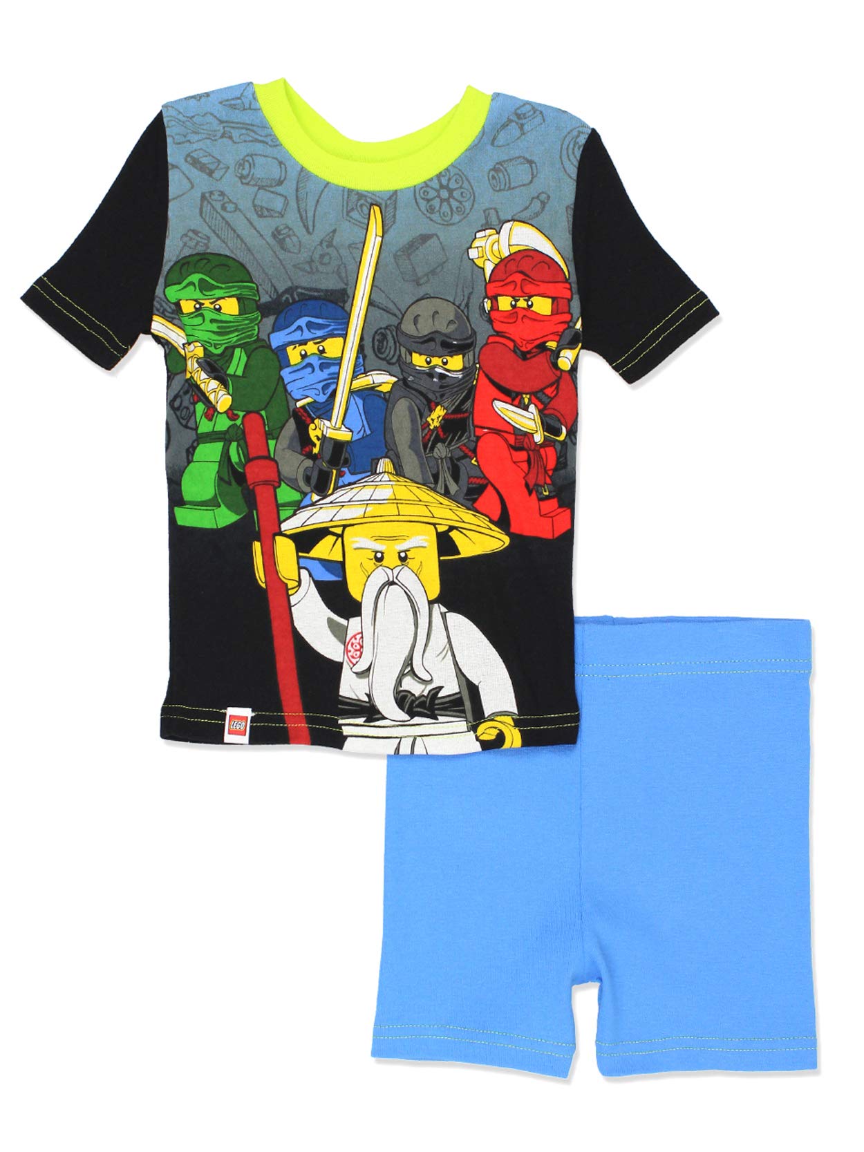 LEGO Ninjago Boy's 4 Piece Cotton Pajamas Set (6, Multi): Buy Online in ...