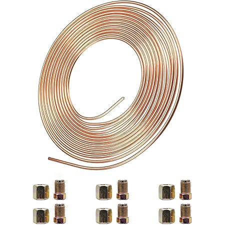 AnvFlik Brake Pipe copper coated steel Tubing 32.8Ft. of 3/16 ...