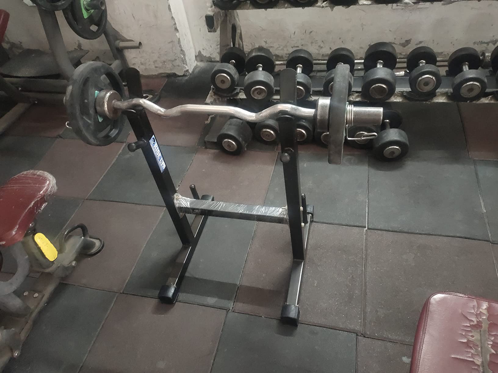 RISE UP Biceps stand With plate holder behind 2/2 frame heavy for gym ...