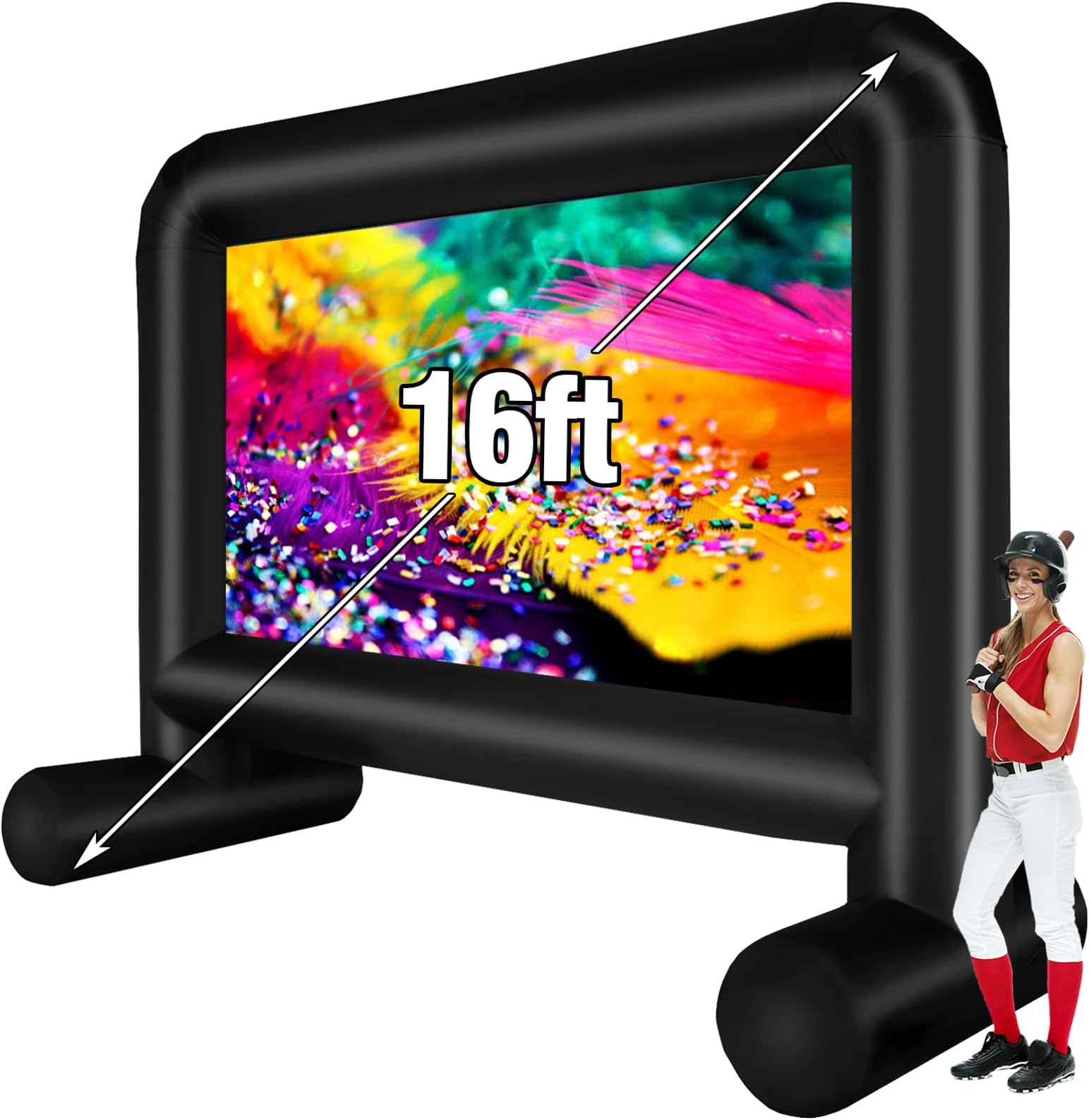 Amazon.com: XHYCPY 20 Feet Inflatable Projector Screen Outdoor ...