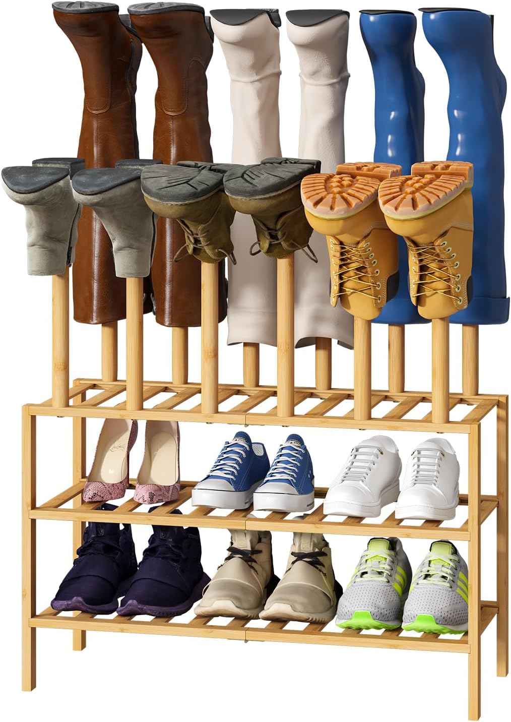 Amazon.com: viewcare Boot Rack with Shoe Rack, Boot Rack Organizer Tall ...