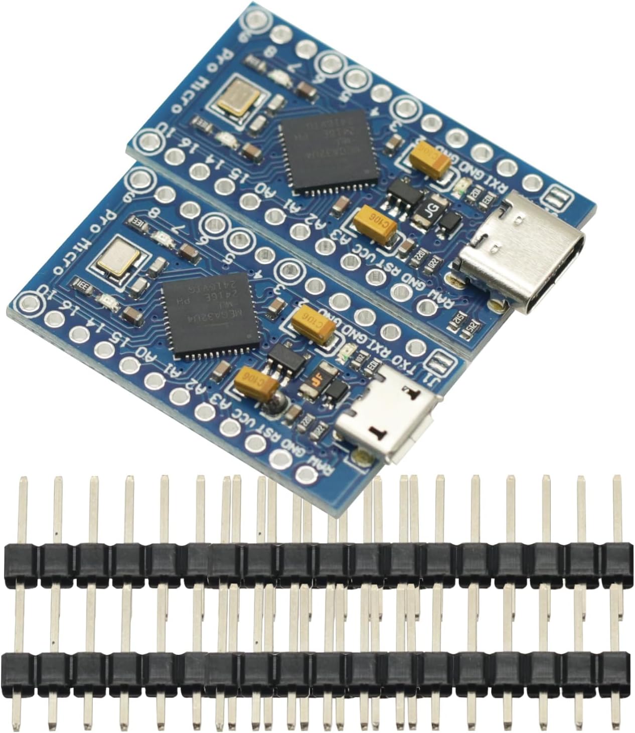 Amazon.com: 2 Pack Micro/Type-C USB ATMEGA32U4 Module 5V 16MHz ...