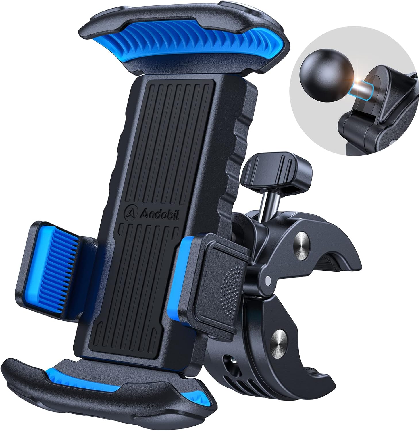 andobil Bike Phone Mount, [Ultimate Security & Military-Grade Sturdy ...