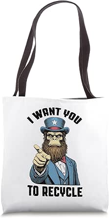 Amazon.com: Funny Earth Day Funny Bigfoot Uncle Sam Recycle Recycling ...